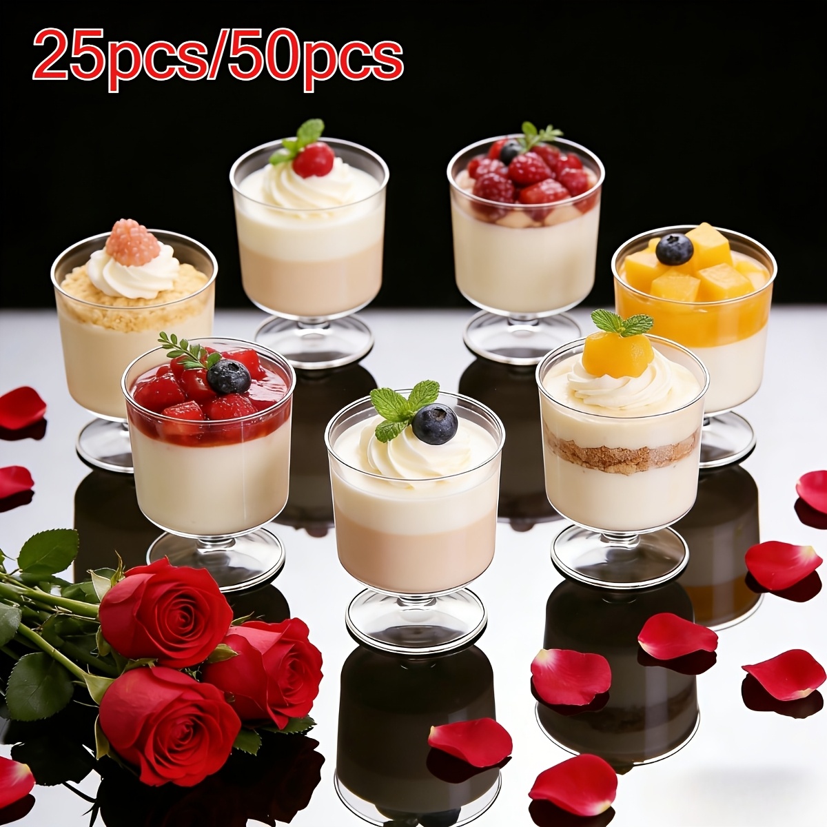 plastic dessert cups sold on Temu United States