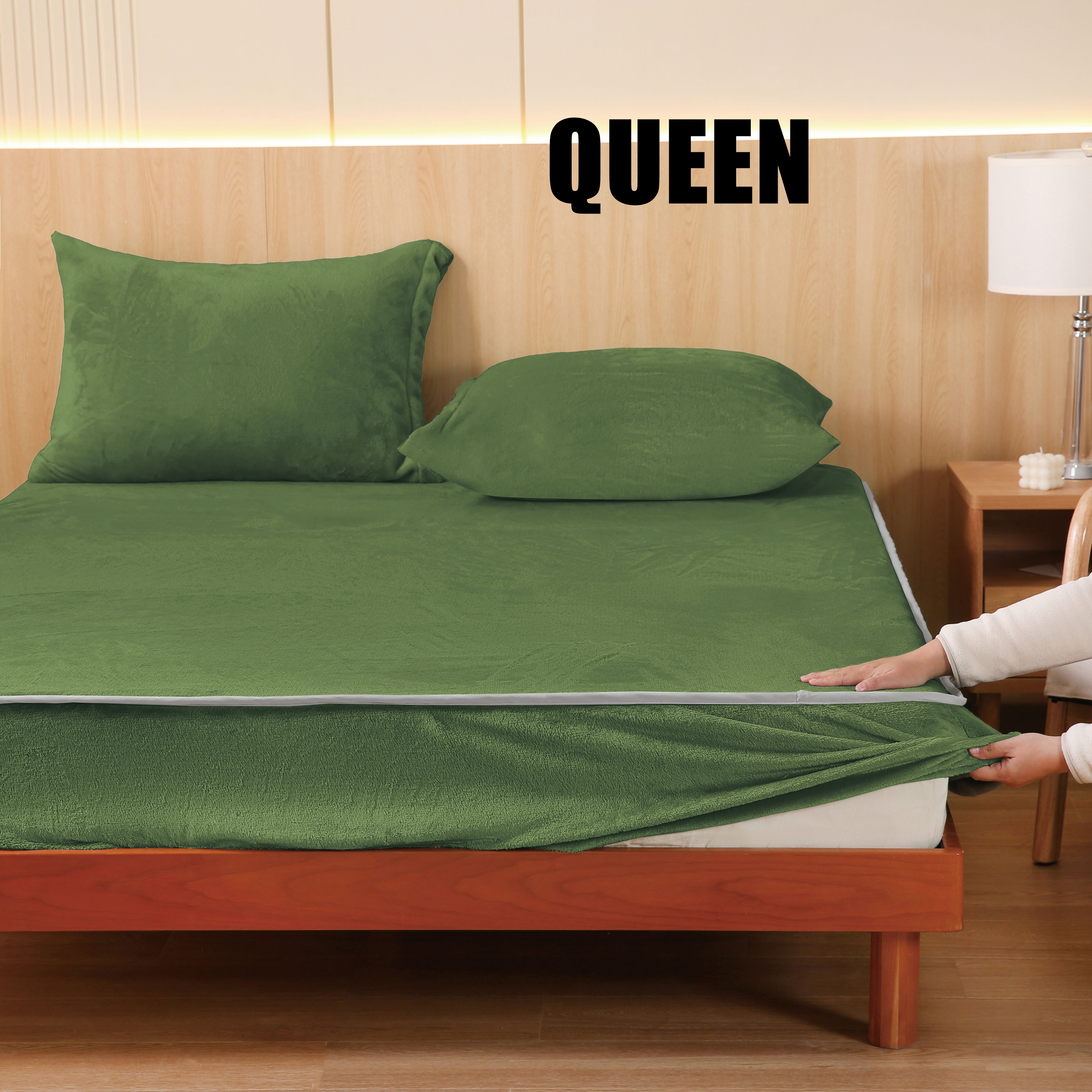 200gsm Plain Flannel Fitted Sheet Kit (1 Fitted Sheet 1/2 - Temu Canada