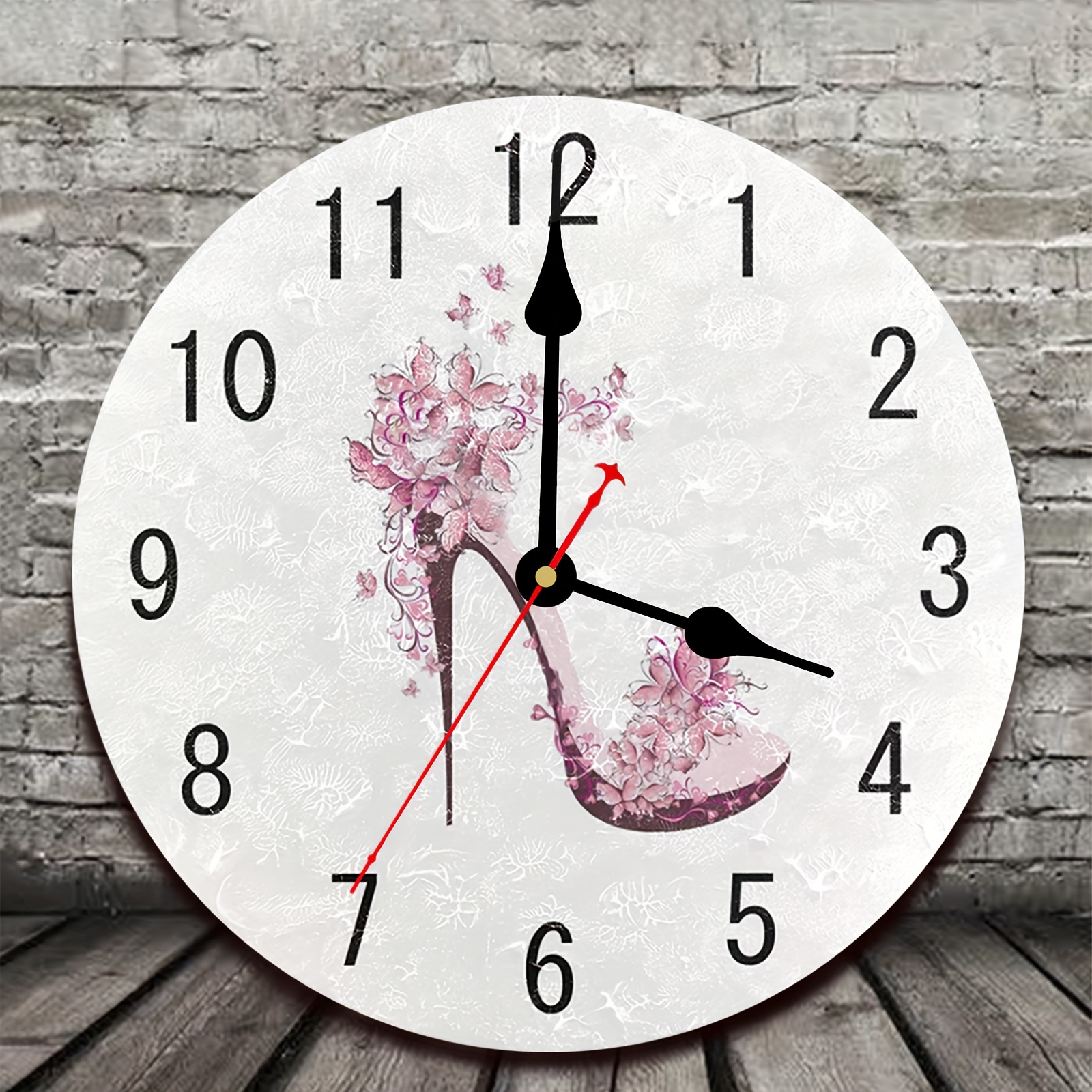 Round Wall Clock Beautiful Dream High Heels Home Garden - Temu Australia