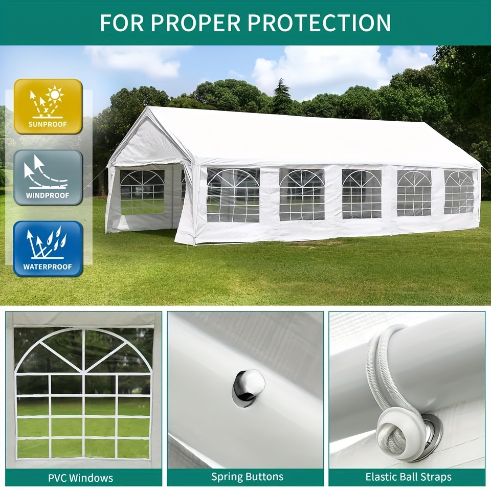 Homiflex 16x32ft Party Tent Heavy Duty Wedding Tent Event Shelters ...