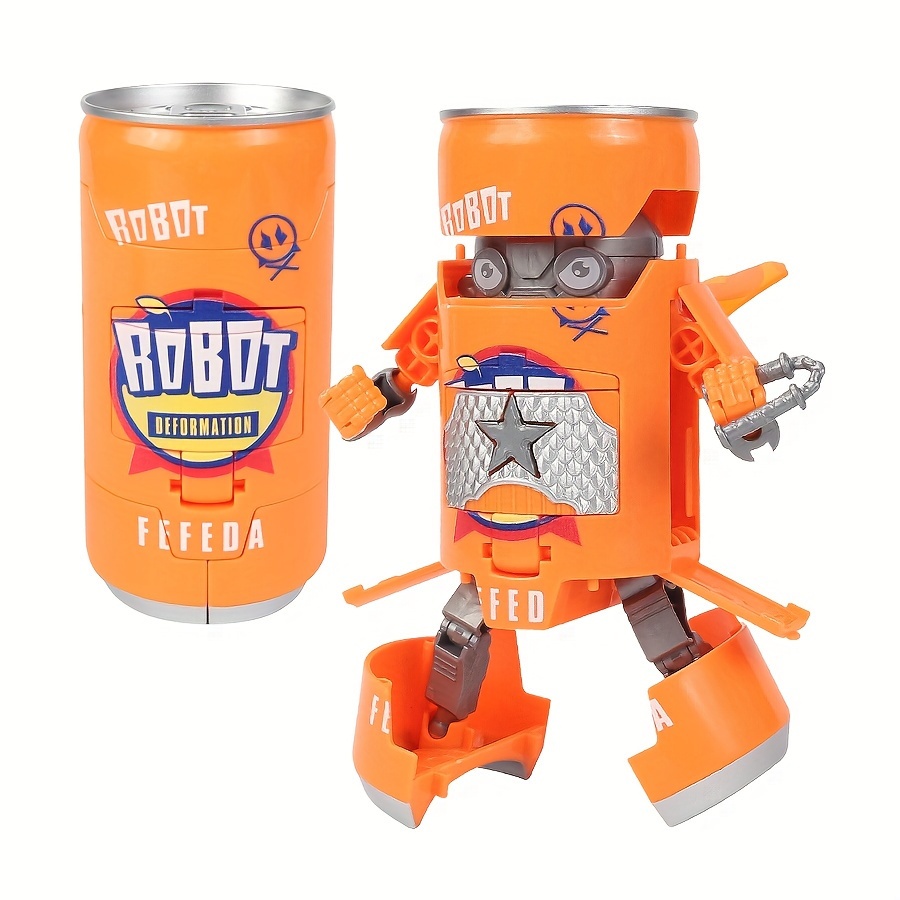 Transforming Red Soda Can Robot Toy - Creative Desktop Decor ...