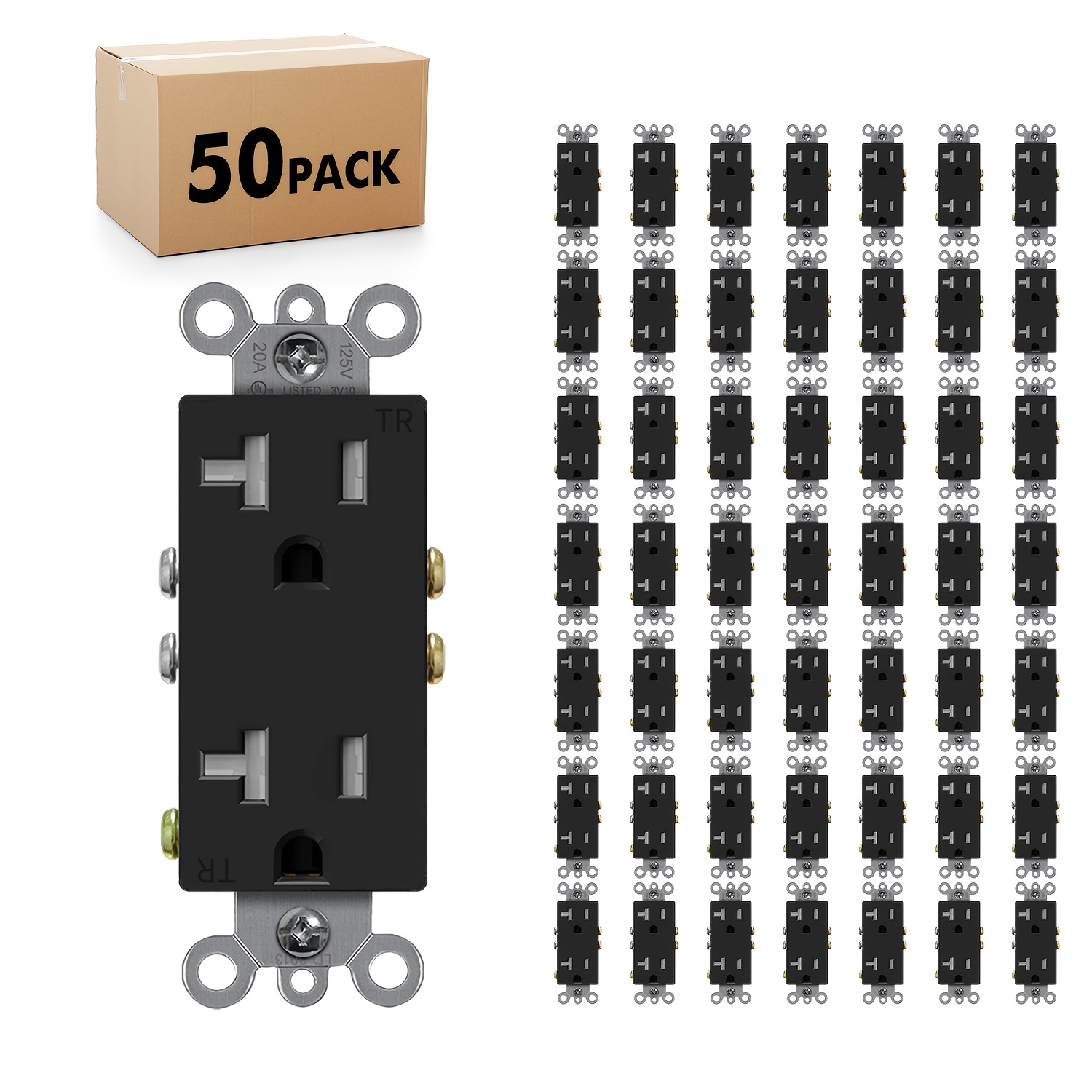 Decorator Receptacle Outlet Standard Electrical Wall Tamper - Temu