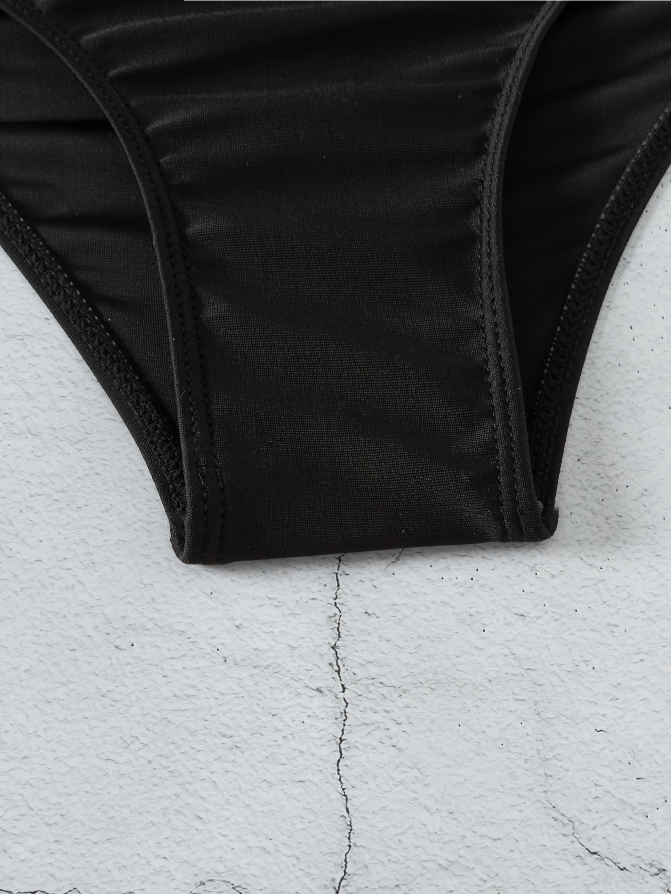 Solid Color Tankini Round Neck Contrast Mesh High Cut - Temu New Zealand