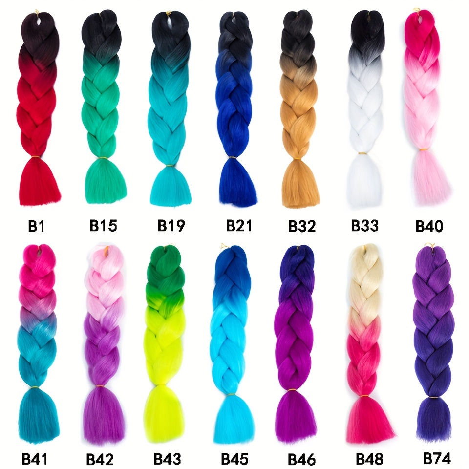 Ombre Braiding Hair Extensions Women Versatile Synthetic - Temu