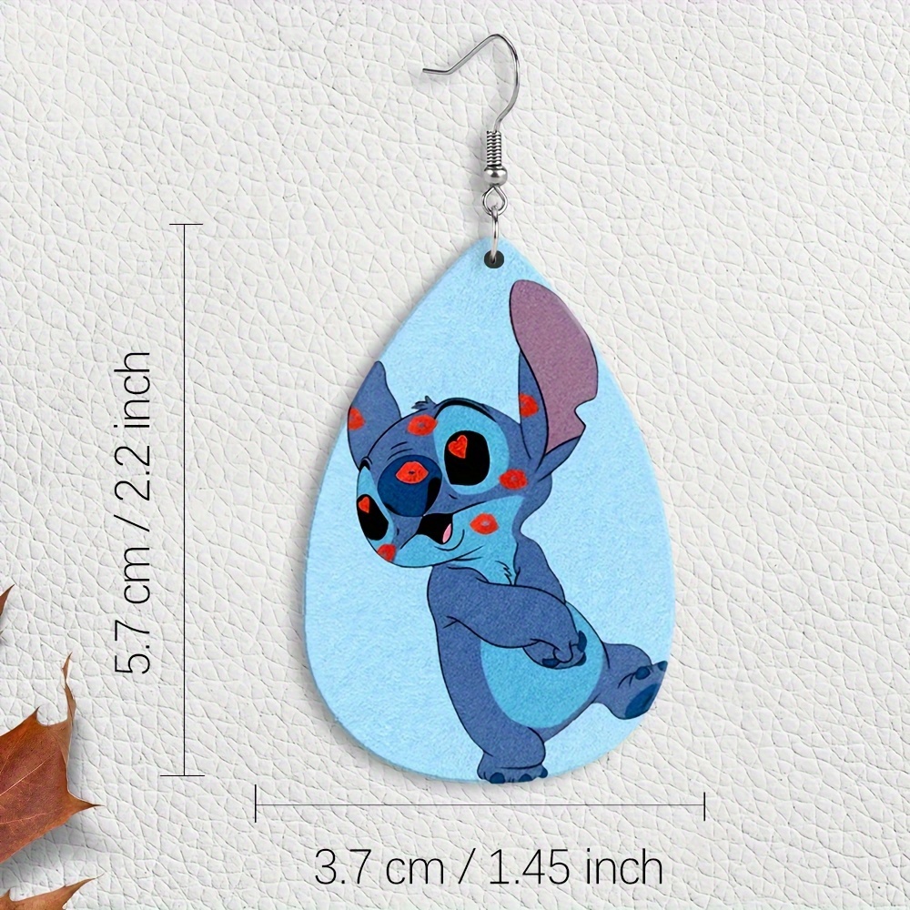 Authorized] Disney Stitch Surprised Blue Background - Temu