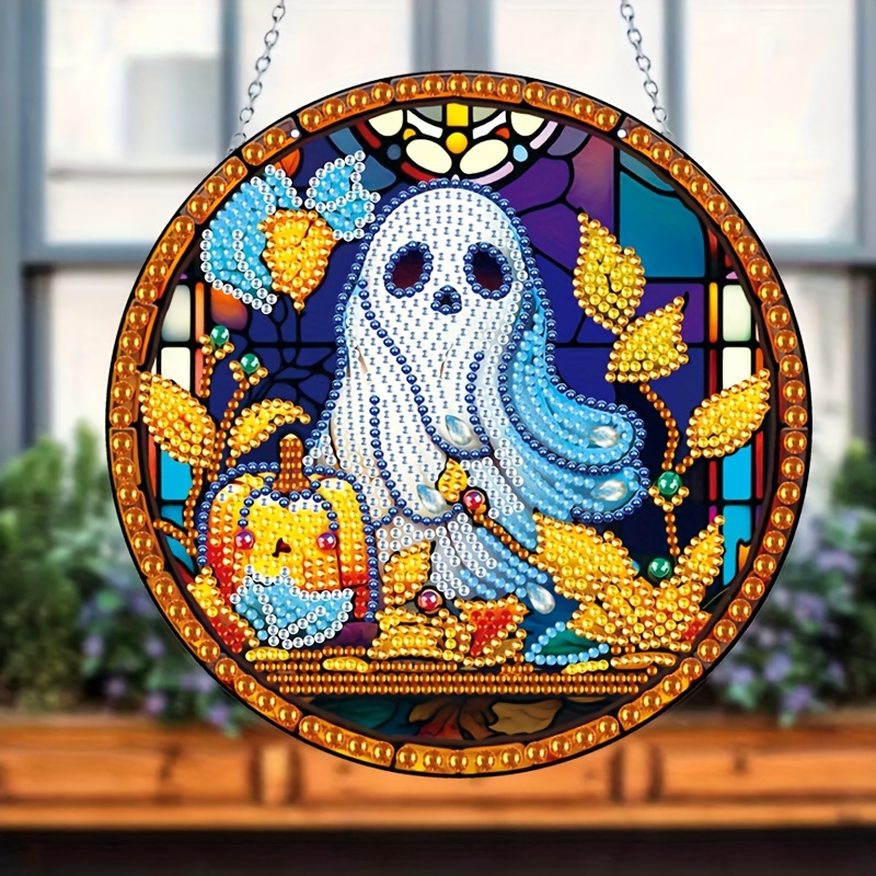 Diamond Painted Pendant Set Diy Small Ghost Pattern Special - Temu ...