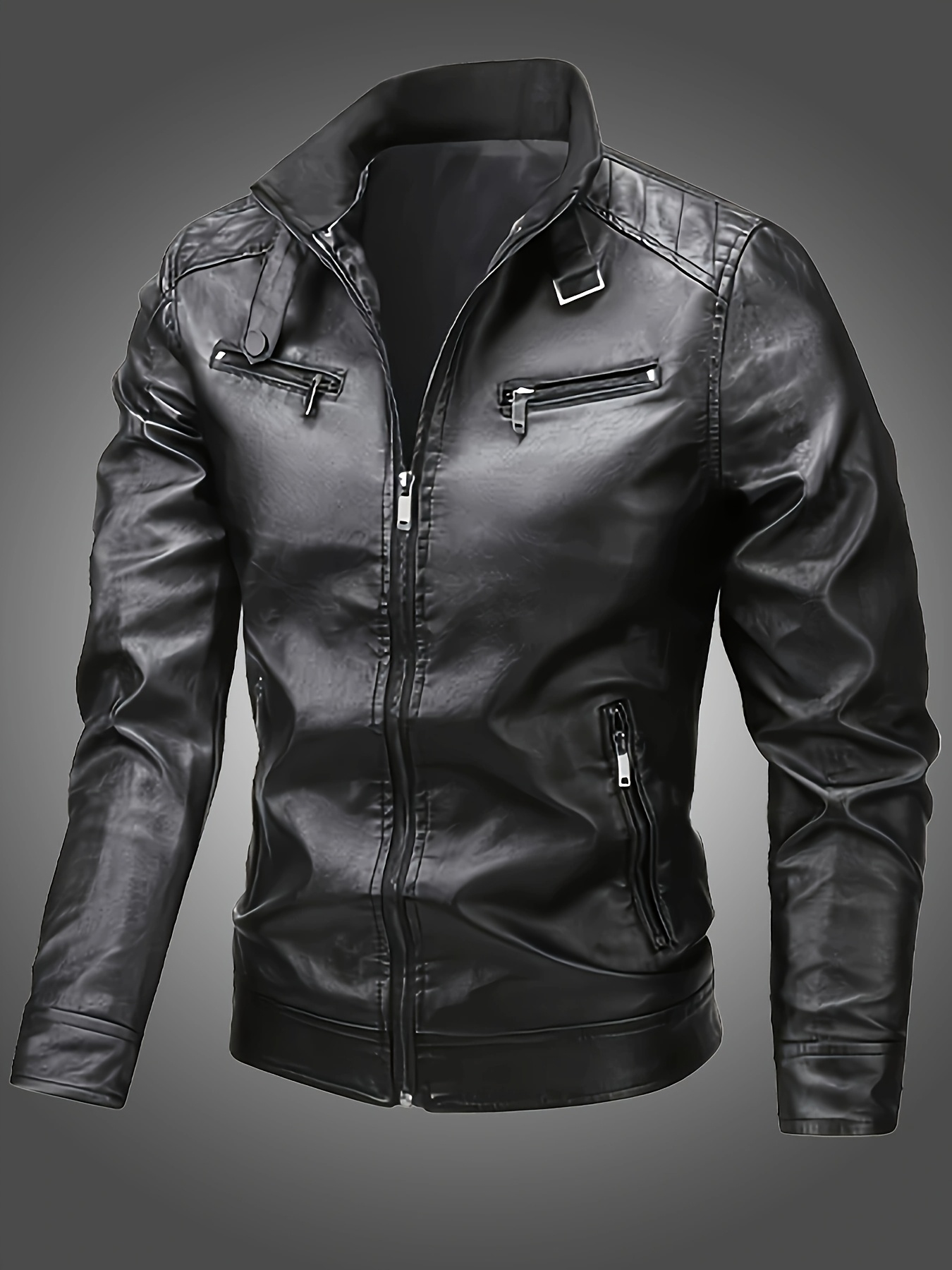 mens leather jackets sold on Temu United States
