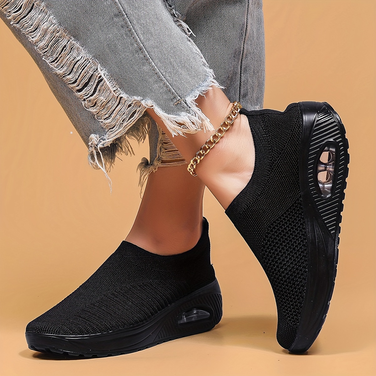 Ženske patike za šetnju bez pertlanja prozračne pletene - Temu