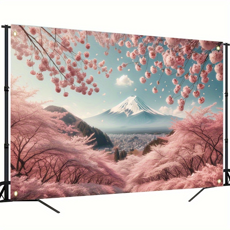 Cherry Party Banner Polyester Backdrop Weddings - Temu