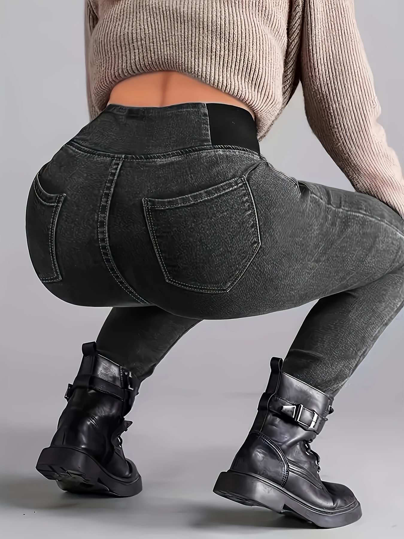 elastic waist jeans for women sold on Temu Australia