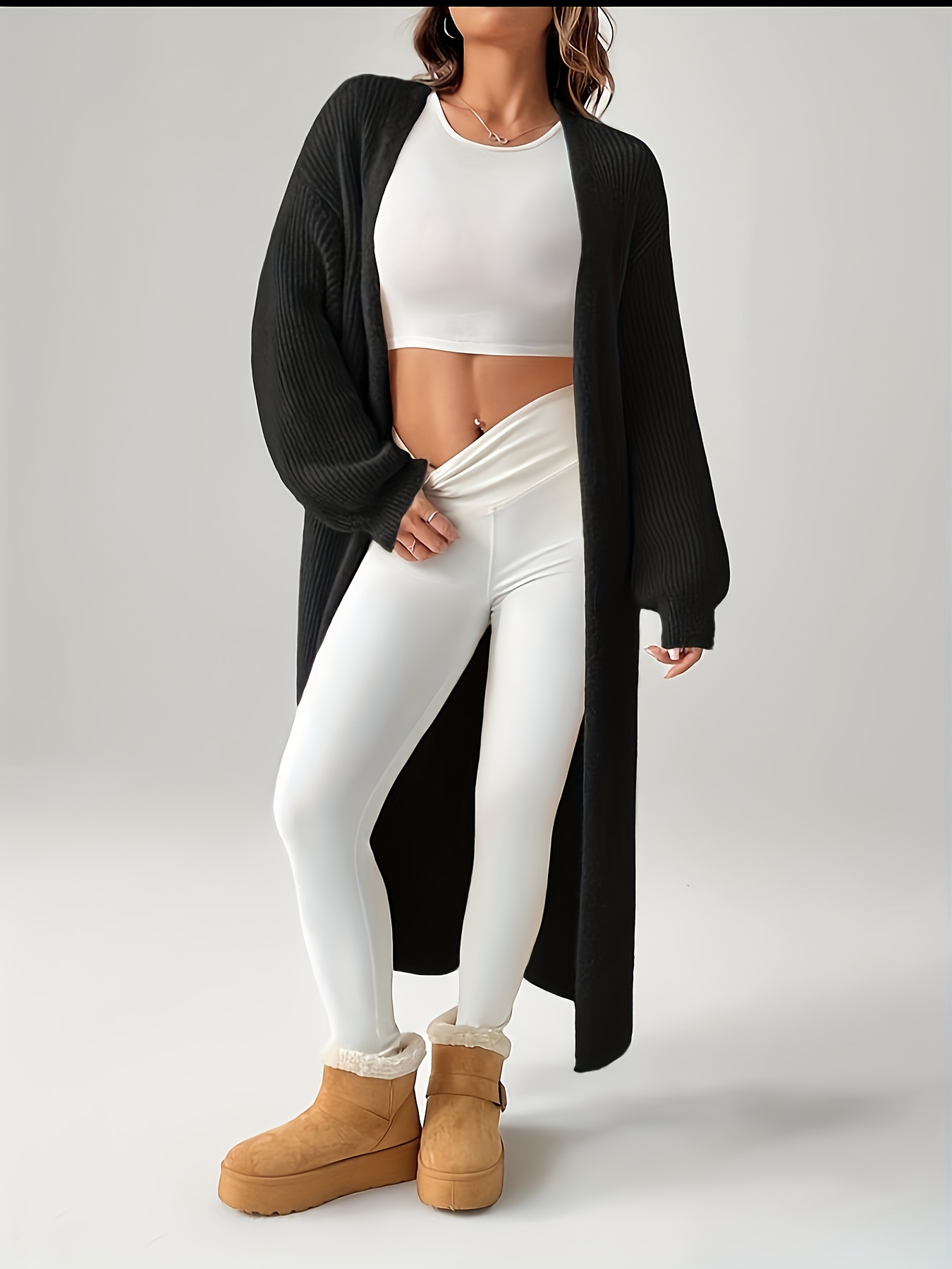 women cardigan long sold on Temu United States