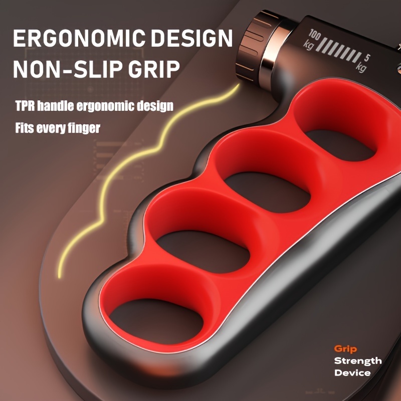 1pc Grip Strength Trainer, Adjustable 11-220lbs (5-100kg), Non-slip ...