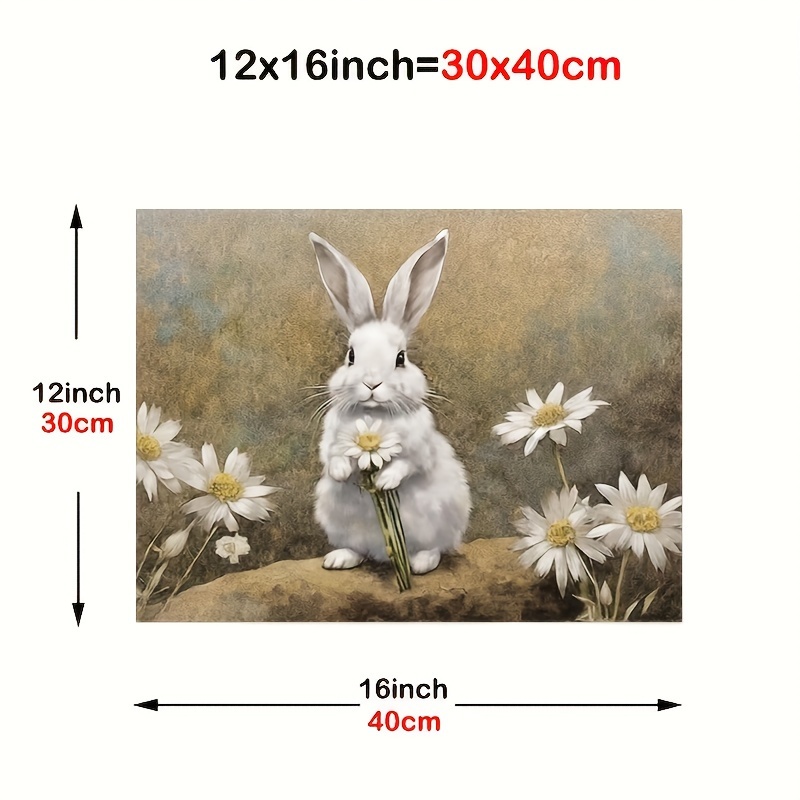 Vintage Rabbit Animal Poster Board Canvas Painting Oil - Temu Ireland