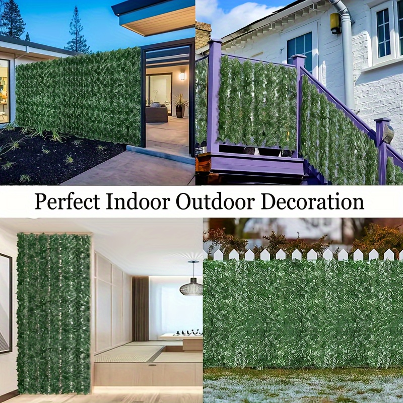 Artificial Ivy Fence Screen Expandable Fence Privacy Screen - Temu