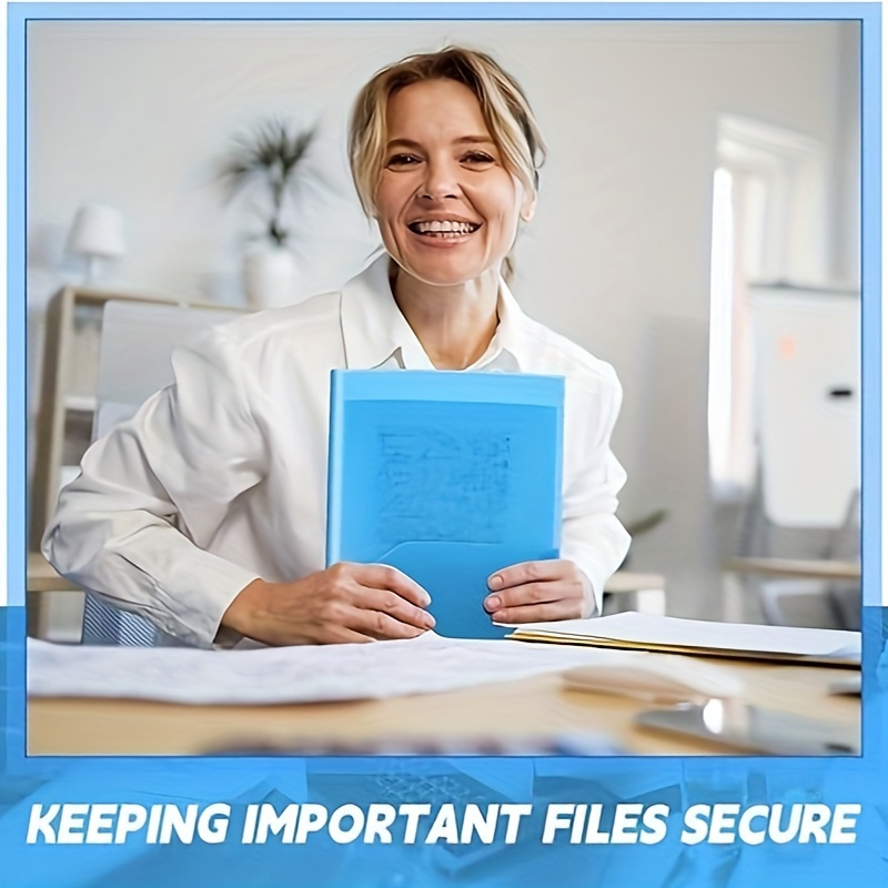 A4 Letter Size Plastic Folder 4 Pockets Card Slots Thickened - Temu Australia