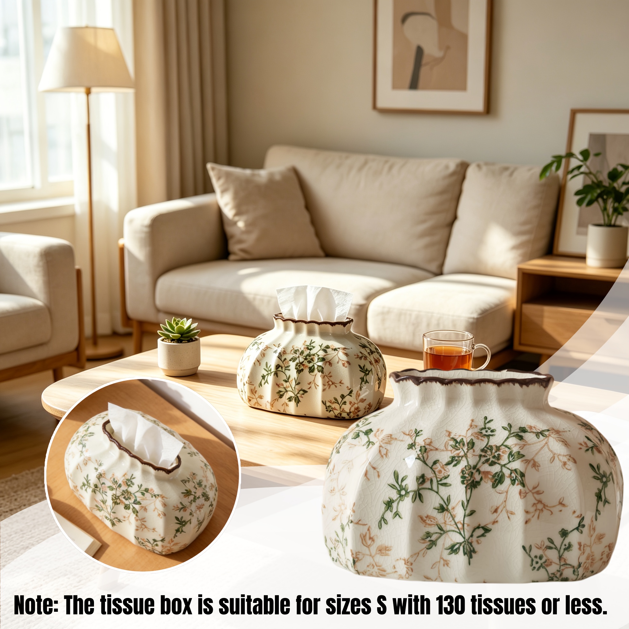 ceramic tissue holder sold on Temu United States
