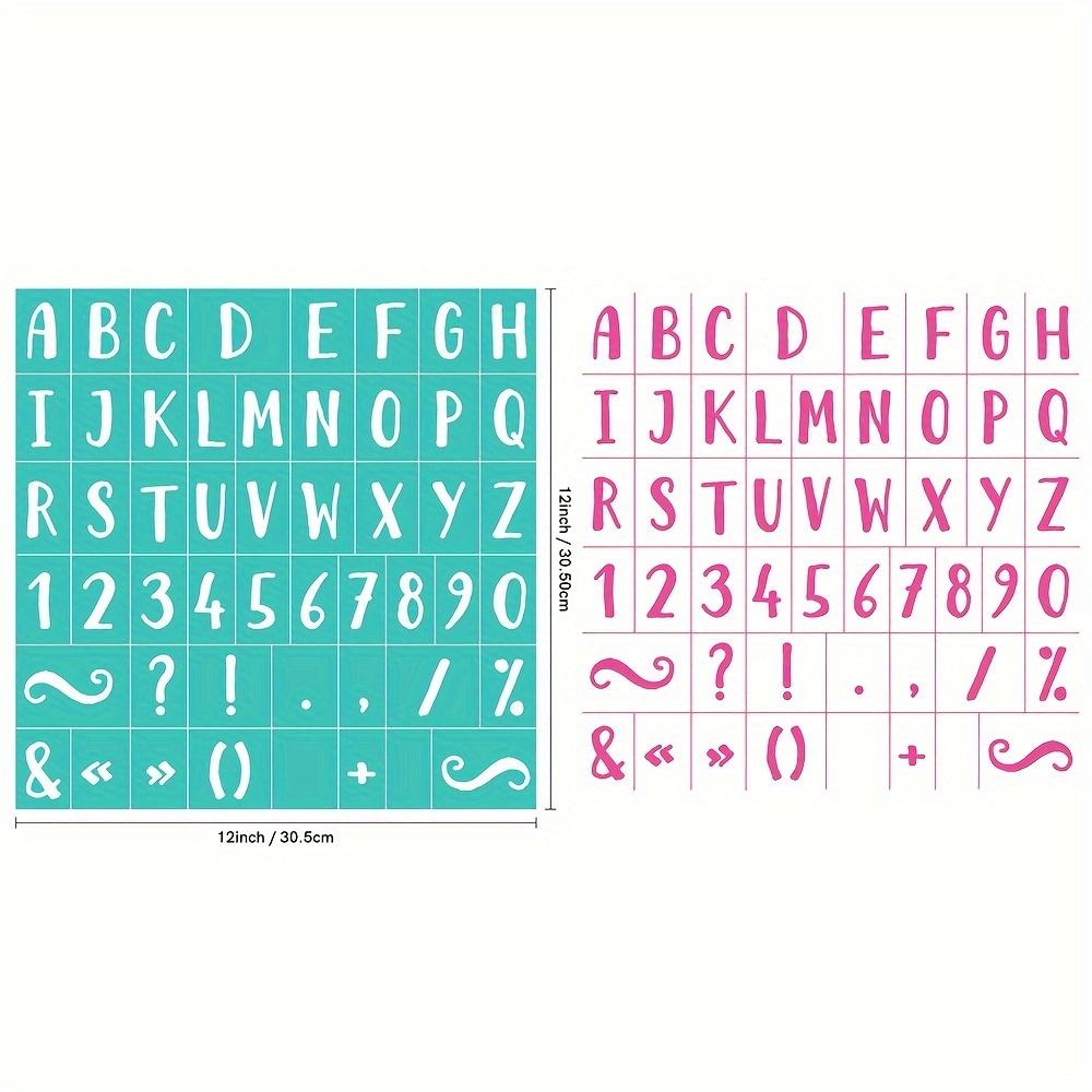 Alphabets Alphanumeric Silkscreen Stencil Reusable Self - Temu