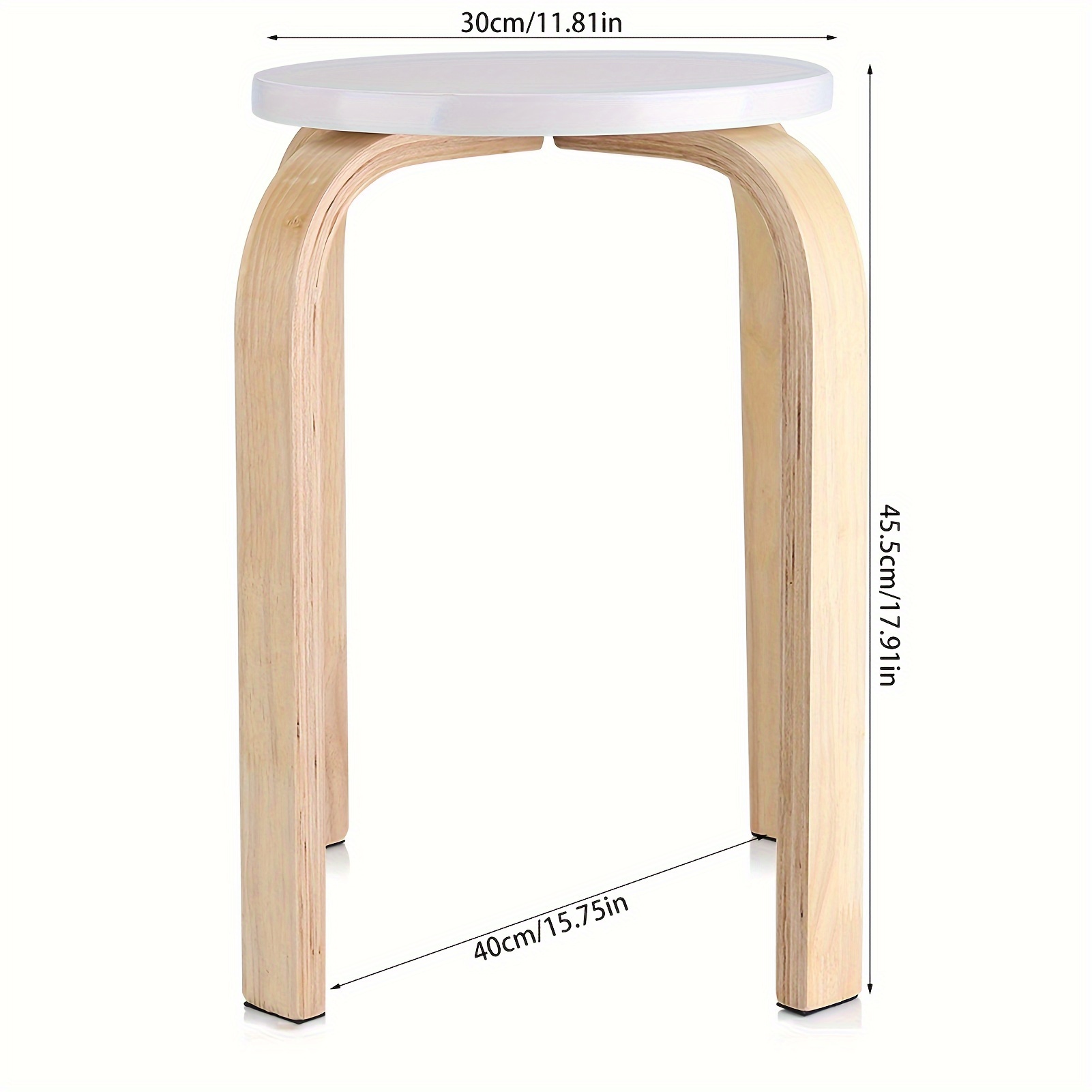 Pack Stacking Stools With Round Wooden Seat - Durable Indoor Seating ...