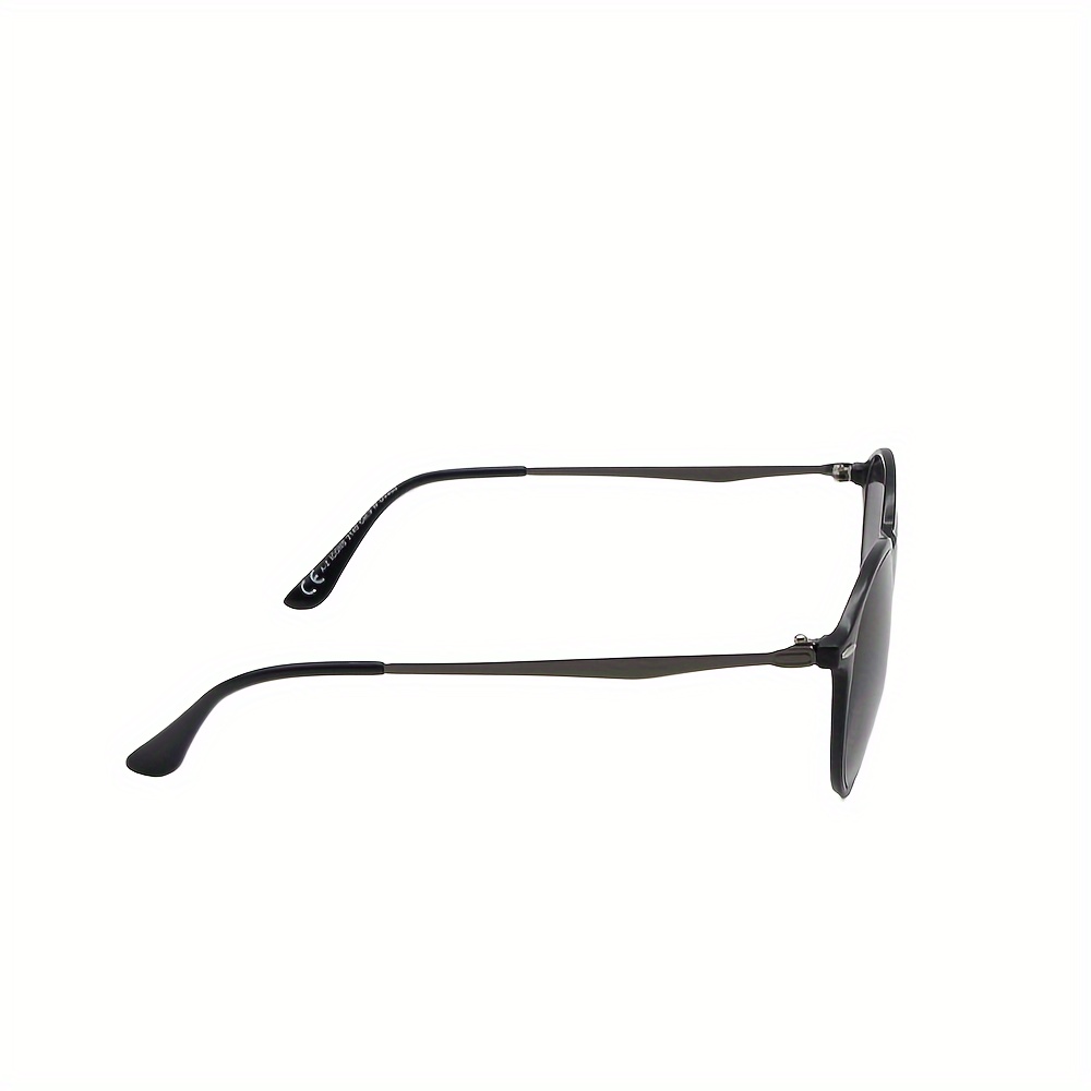 Simple Versatile Cool Round Frame Glasses Retro Black Metal Frame Glass ...