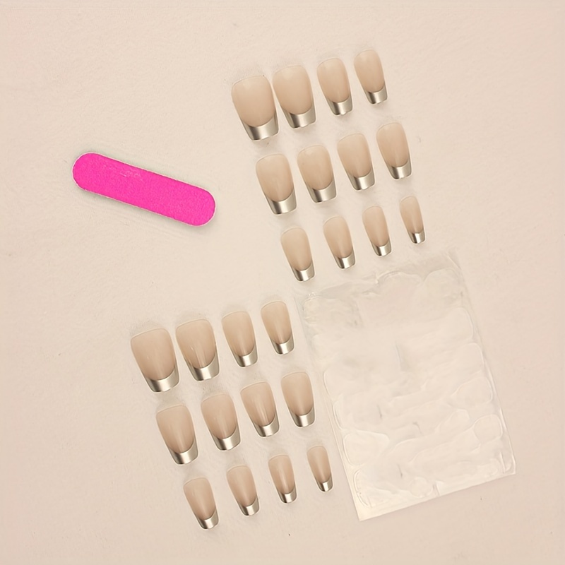 Medium Ballet French Tip Nails French - Temu United