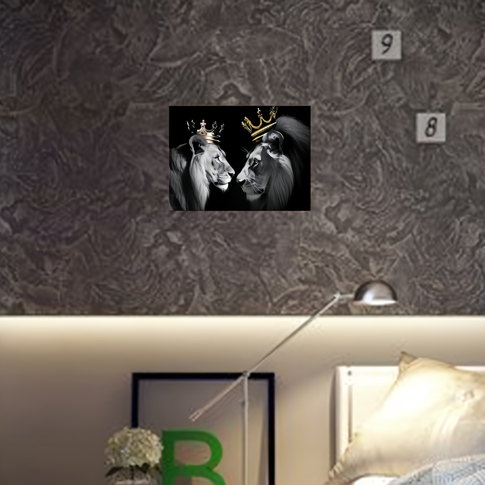 Canvas Lion King Queen Wall Design African In - Temu