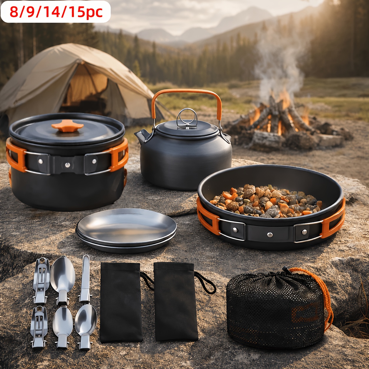camping supplies sold on Temu United States