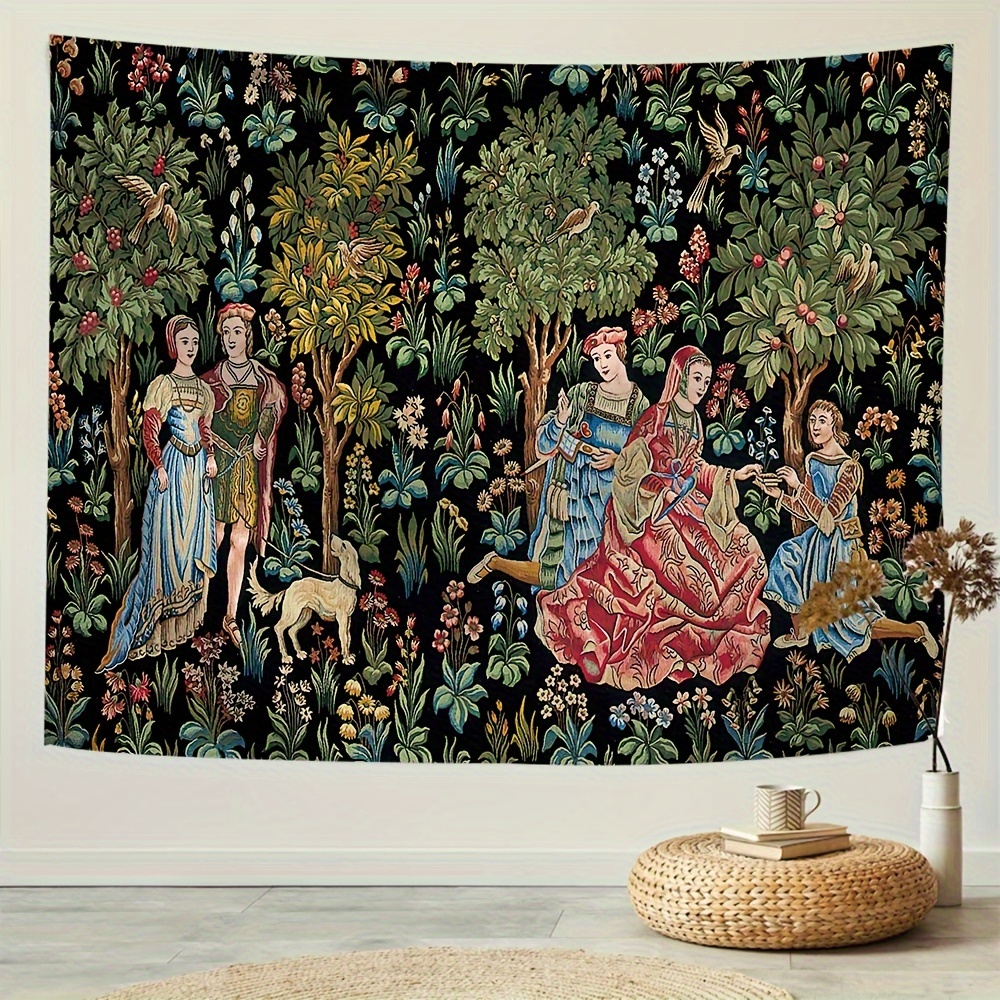Medieval Nobility Tapestry Polyester Tapestry Wall Hanging - Temu