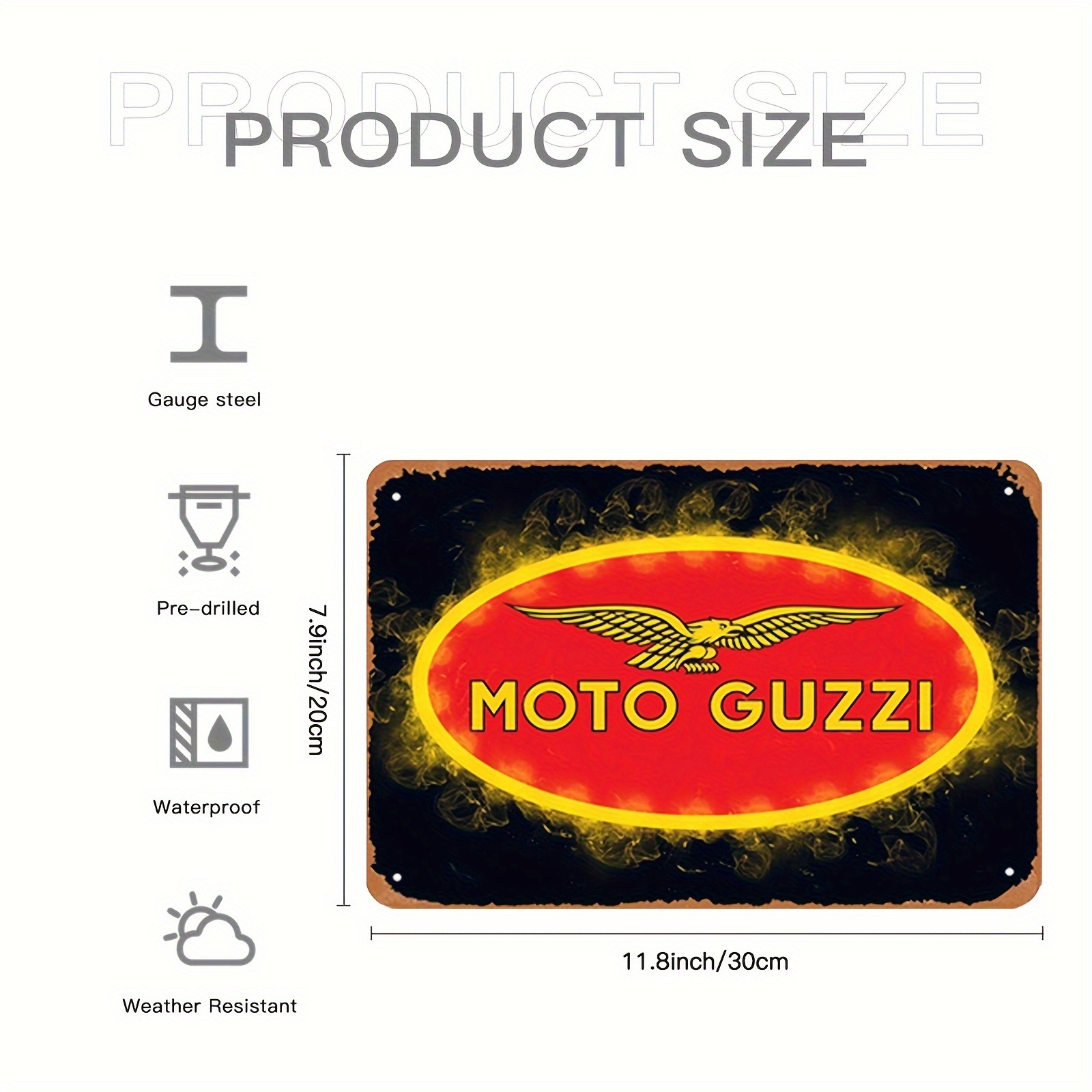 Vintage Moto Motorcycle Logo Metal Tin Sign - Temu