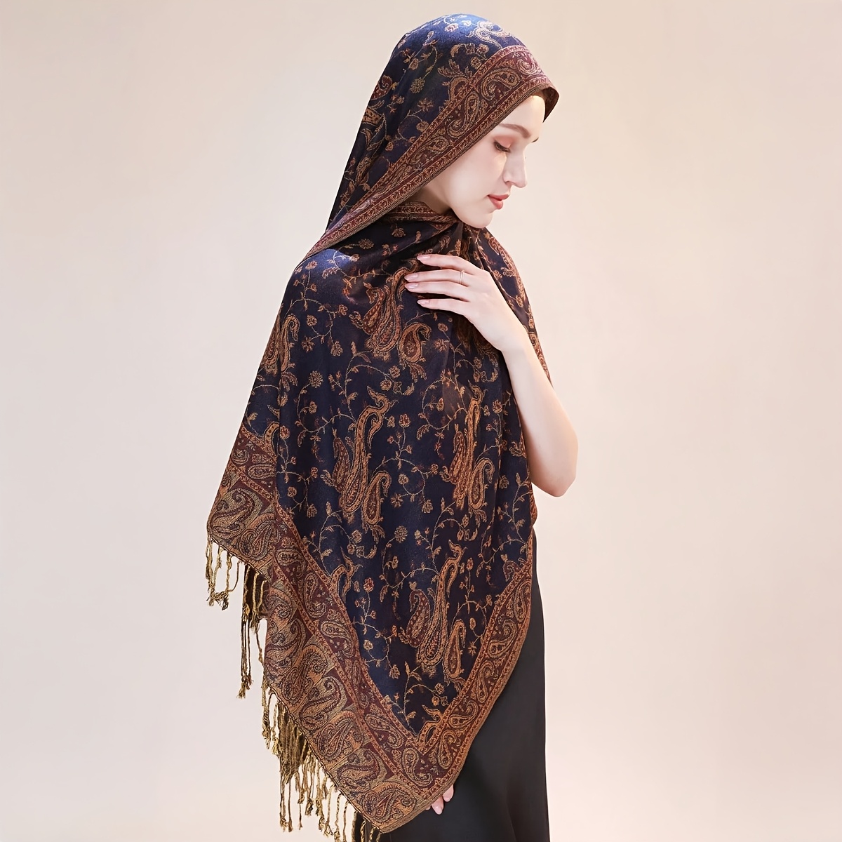 pashmina shawl sold on Temu Mexico