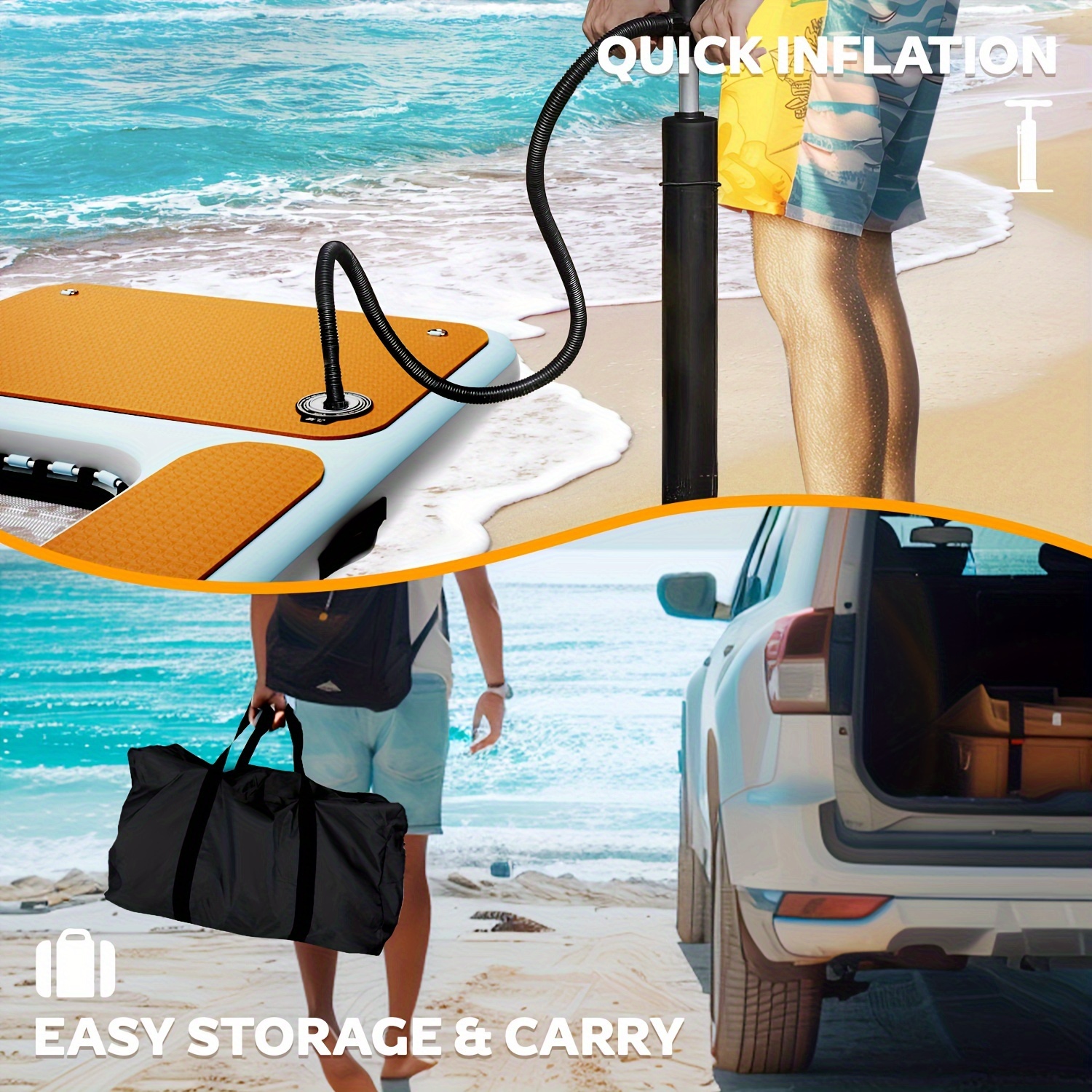 Inflatable Dog Ramp Floating Pool Non slip Eva Floating - Temu