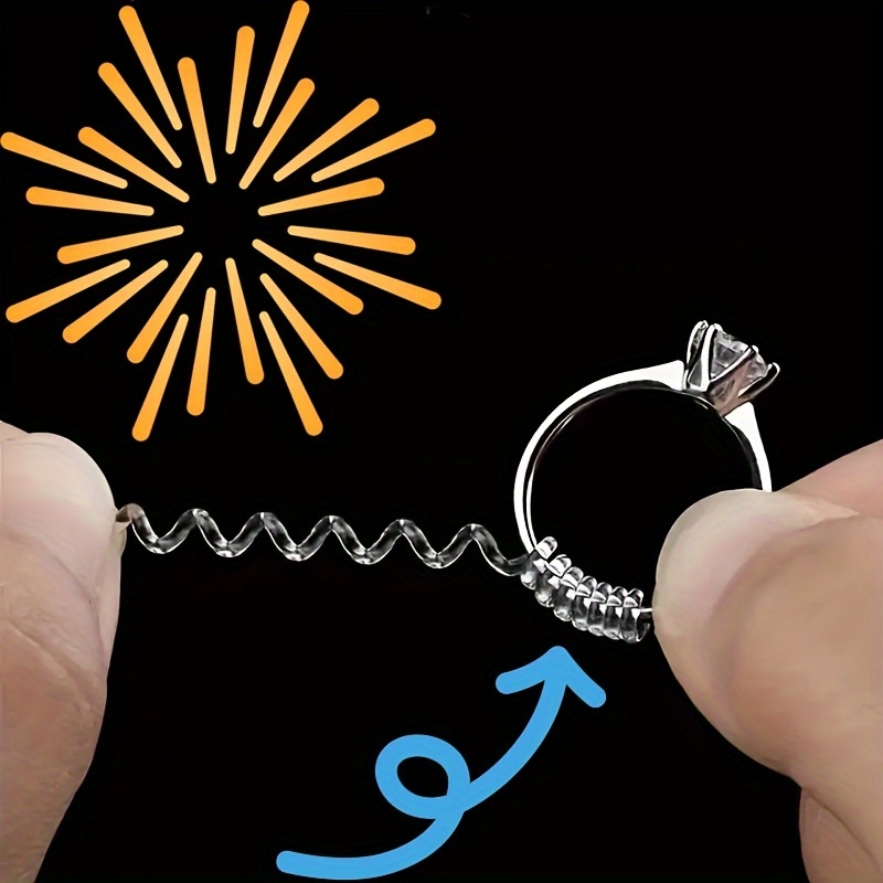 Elegant Plastic Ring Size Adjuster Set Of 3 - Twist Design, Invisible ...
