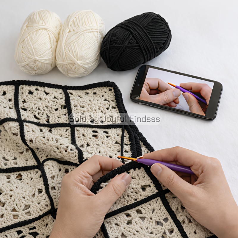 crochet blanket kits for beginners sold on Temu United States