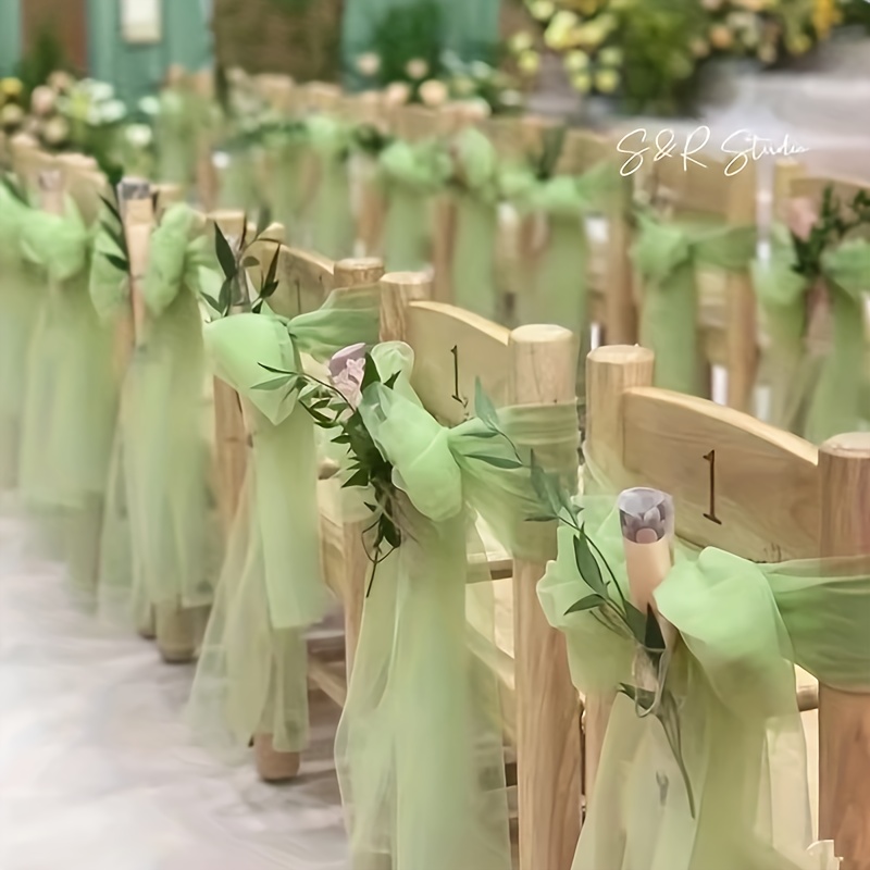 wedding chair sashes elegant polyester chair back covers Temu United Kingdom