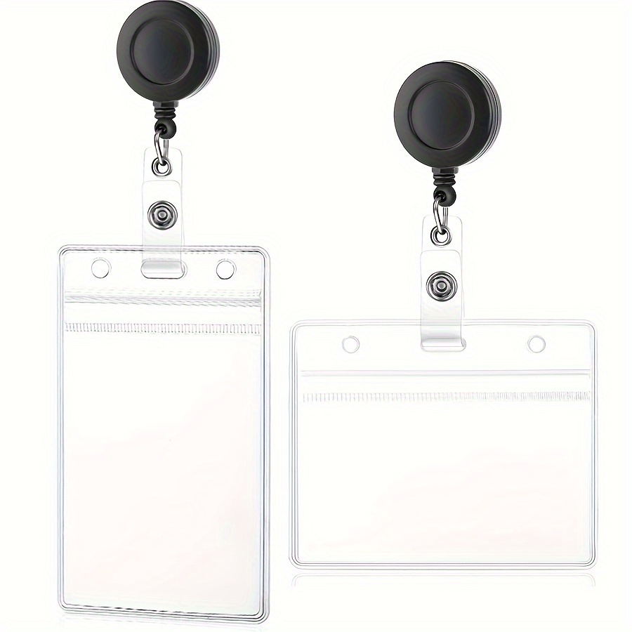 2pcs Pp Double-sided Cards, Horizontal And Vertical Black Transparent ...