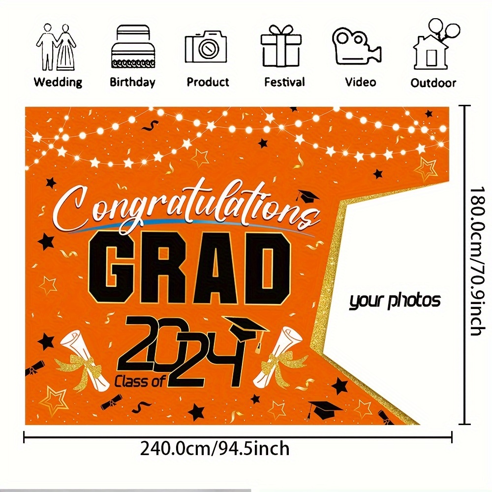 Custom Congratulations Graduation Photography Backdrop Vinyl - Temu Canada