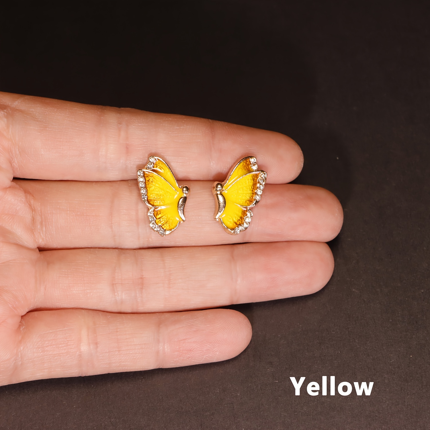 Creative Ting Butterfly Design Stud Earrings Alloy Jewelry - Temu United Kingdom