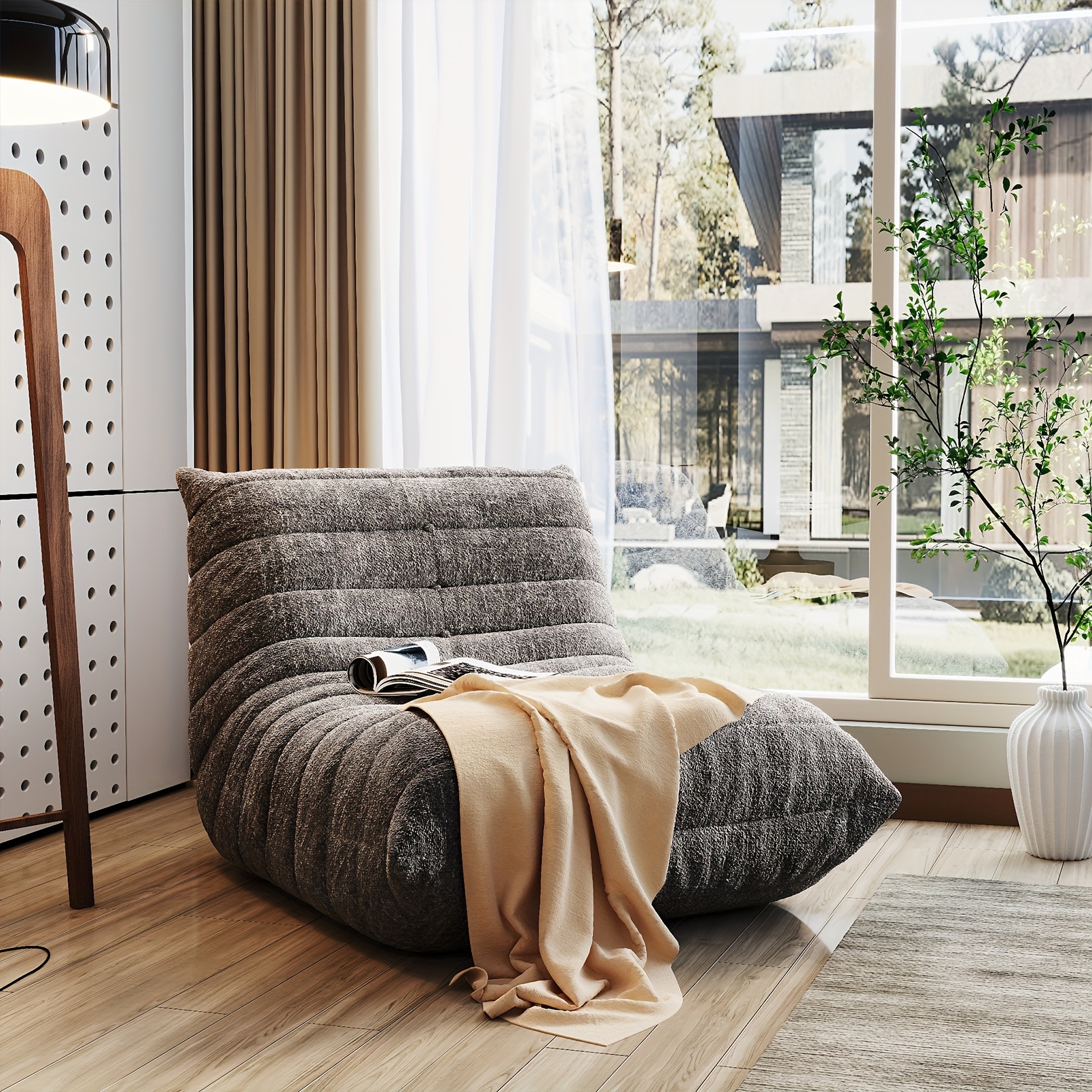 Grey floor chair store
