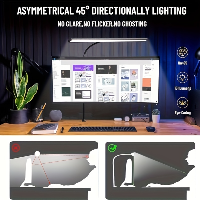 Adjustable Led Desk Lamp 160 Leds Modern Home Office Table - Temu New ...