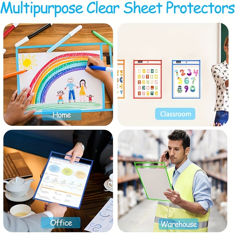 Oversized Reusable Dry Erase Pocket Sleeves Rings 10 - Temu Philippines