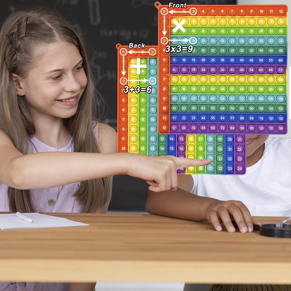 Pop Fidget Math Game 12x12 12+12 Times Tables - Temu