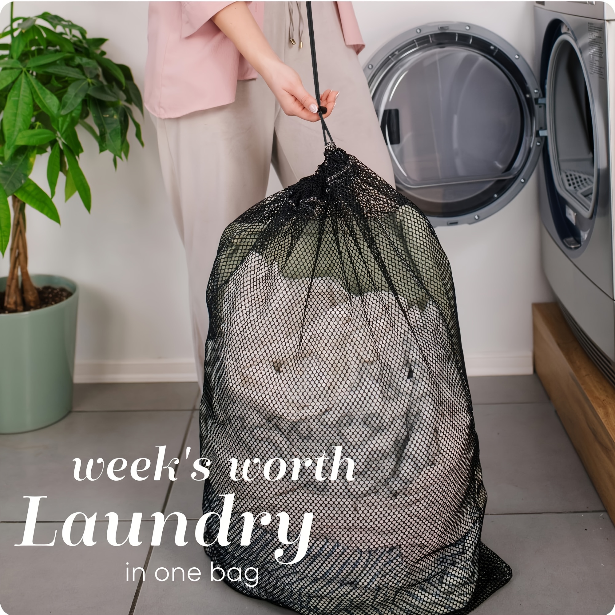 large laundry bag sold on Temu United States