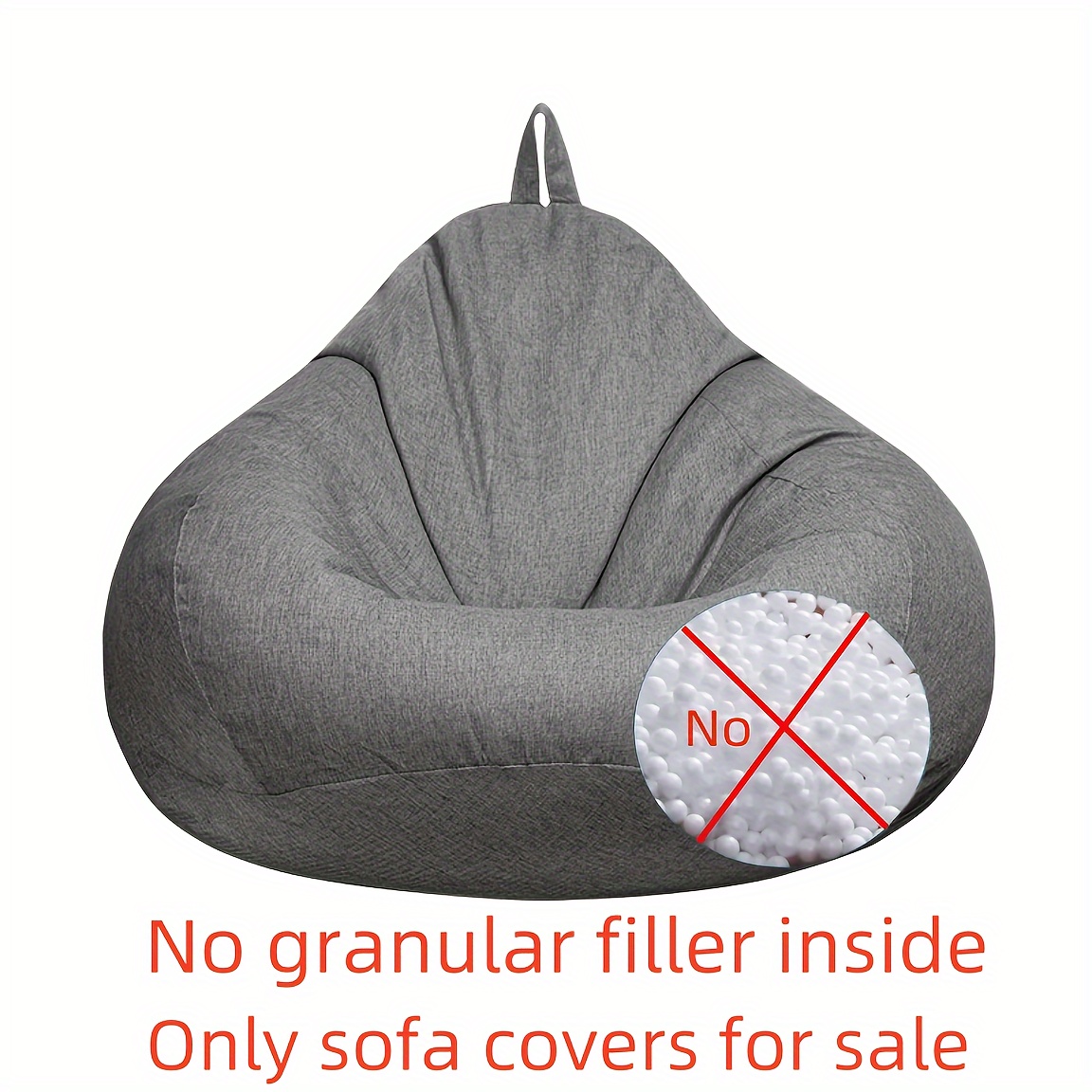 Cotton Linen Bean Bag Cover Premium Soft Durable Furniture - Temu New ...