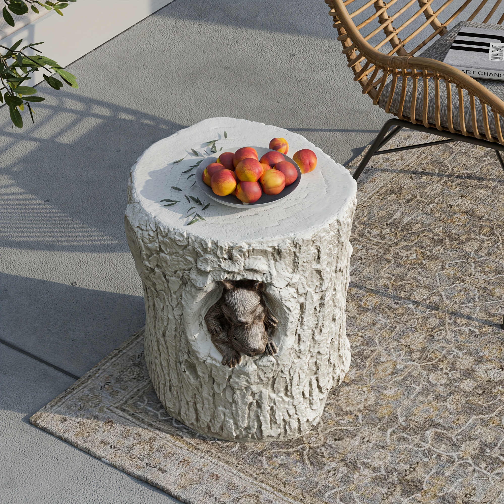 Concrete Side Table Outdoor Side Table For Patio 14 Squirrel Accent ...