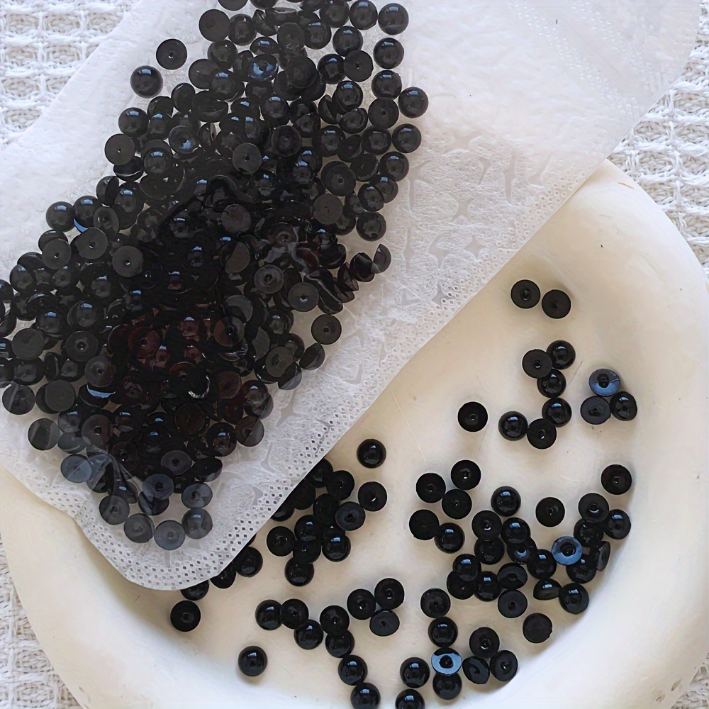 Flat Back Abs Plastic Solid Black Half Round Accessories Diy - Temu ...