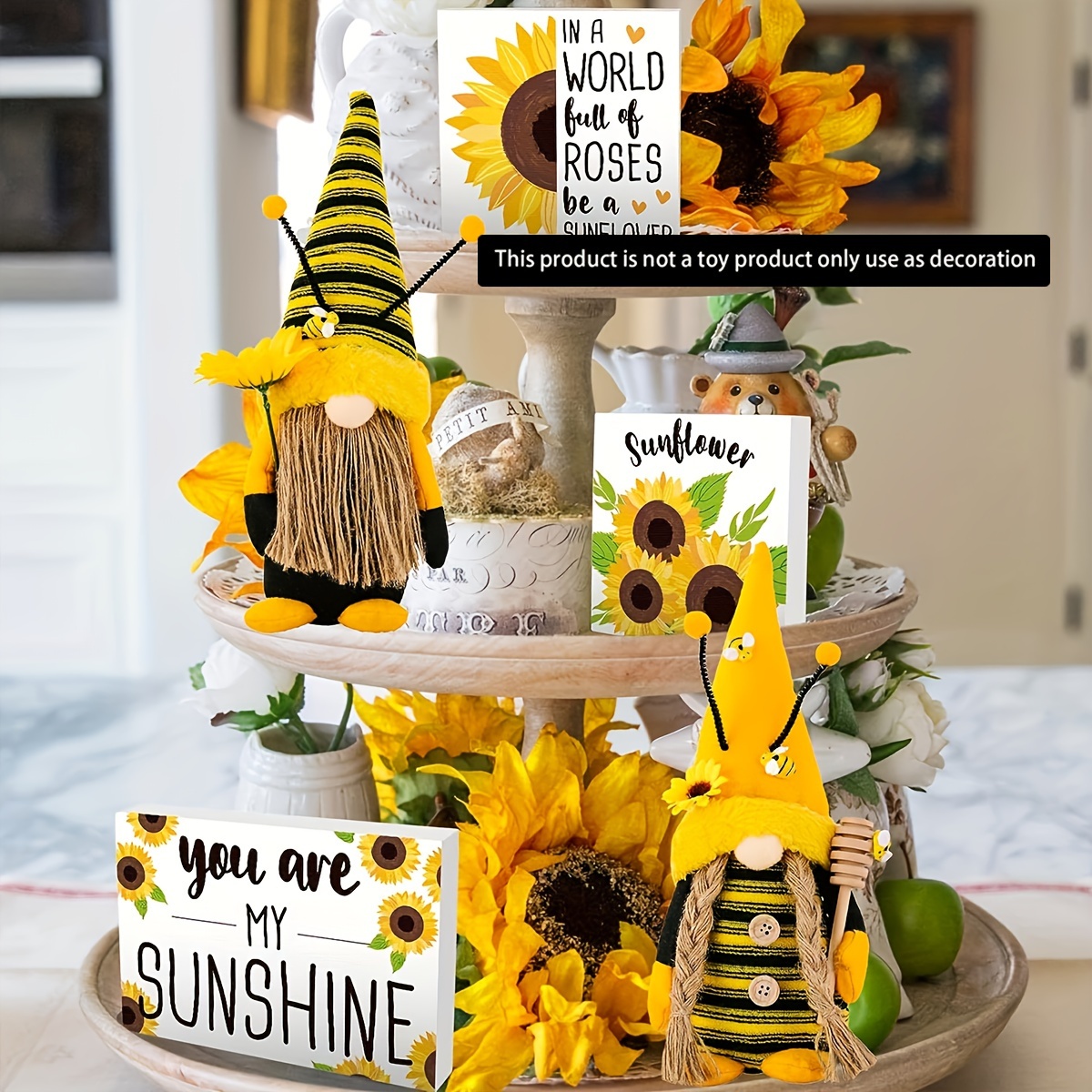 1pc Bumble Bee Gnomes Plush Decorthanksgiving Decorations - Temu