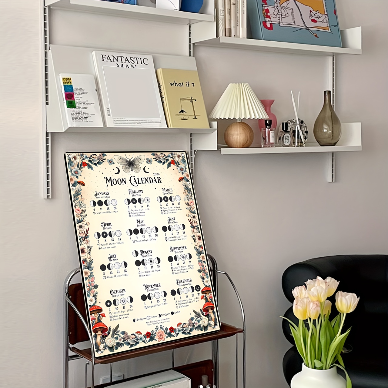 Moon Magic Poster Aluminum Logo Wicca Book Spells - Temu United Kingdom