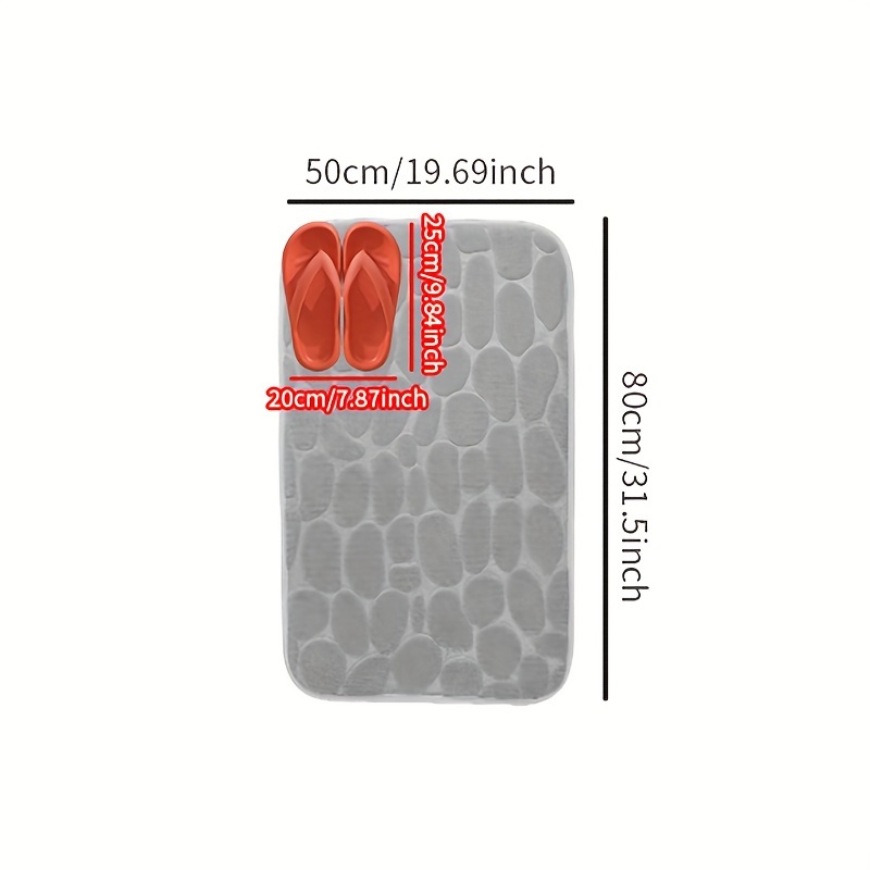 Cobblestone Floor Mat Bathroom Water Absorption Anti skid - Temu Australia