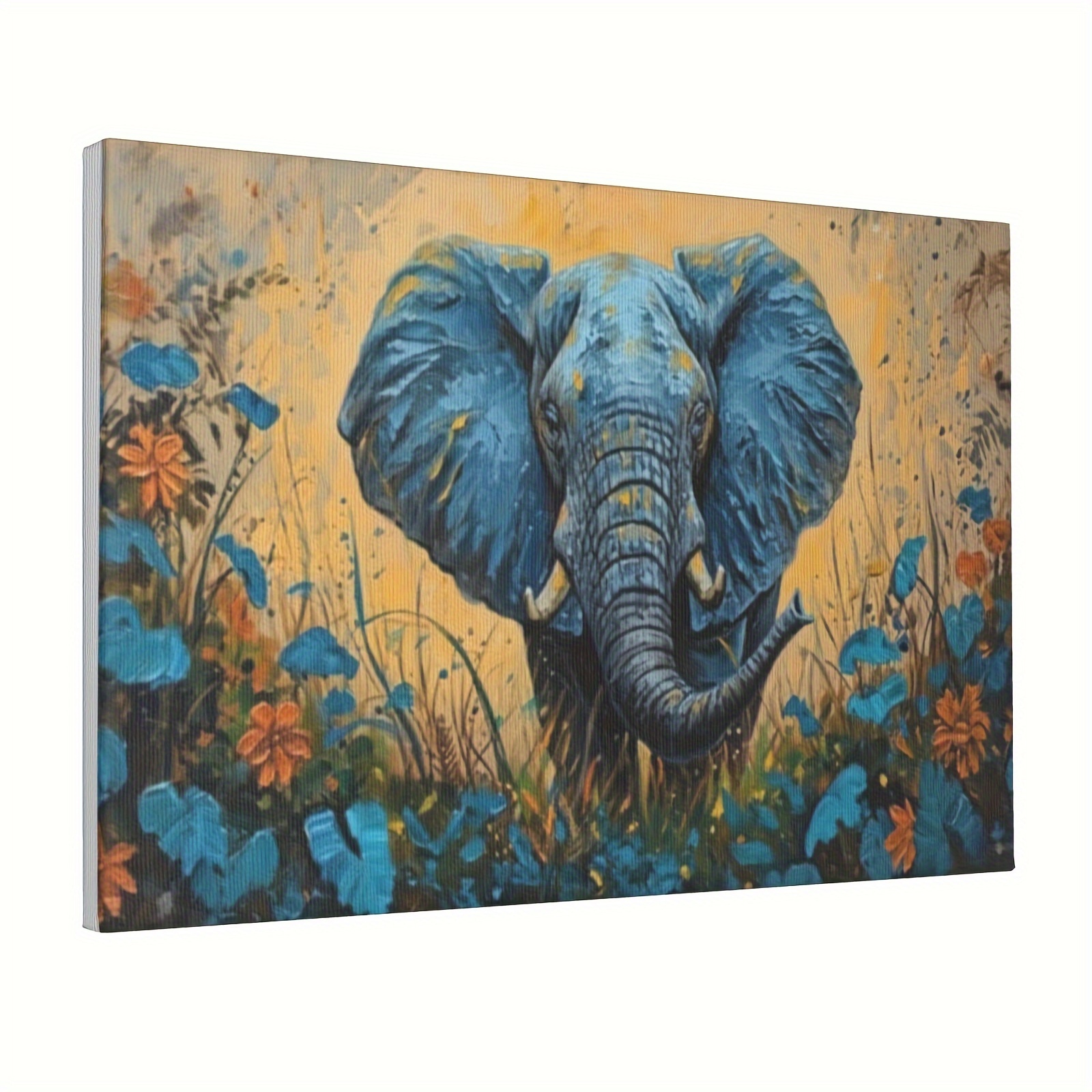 Living Room Elephant Wall Art Large Canvas Elephant Picture - Temu ...