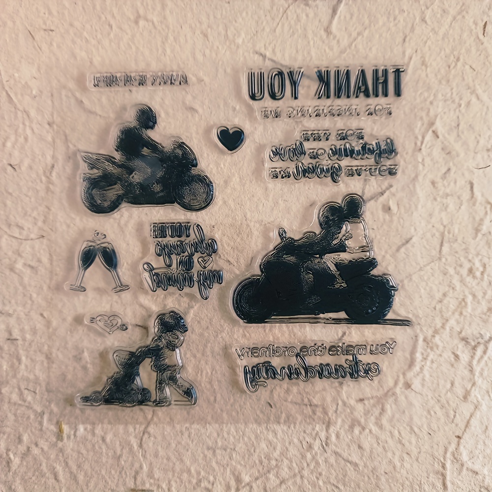 Motorcycle Stamp Clear Stamps Diy Scrapbooking Card Making - Temu New ...