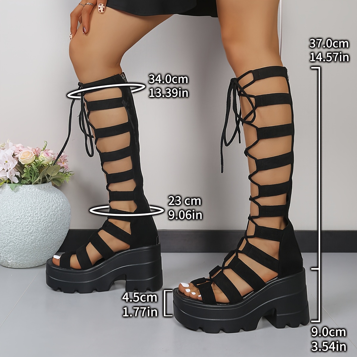zipper back sandals sold on Temu United States